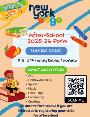 An update about the after-school programs for Q300 students in 2025-2026 (New York Edge) - Q300 PTA